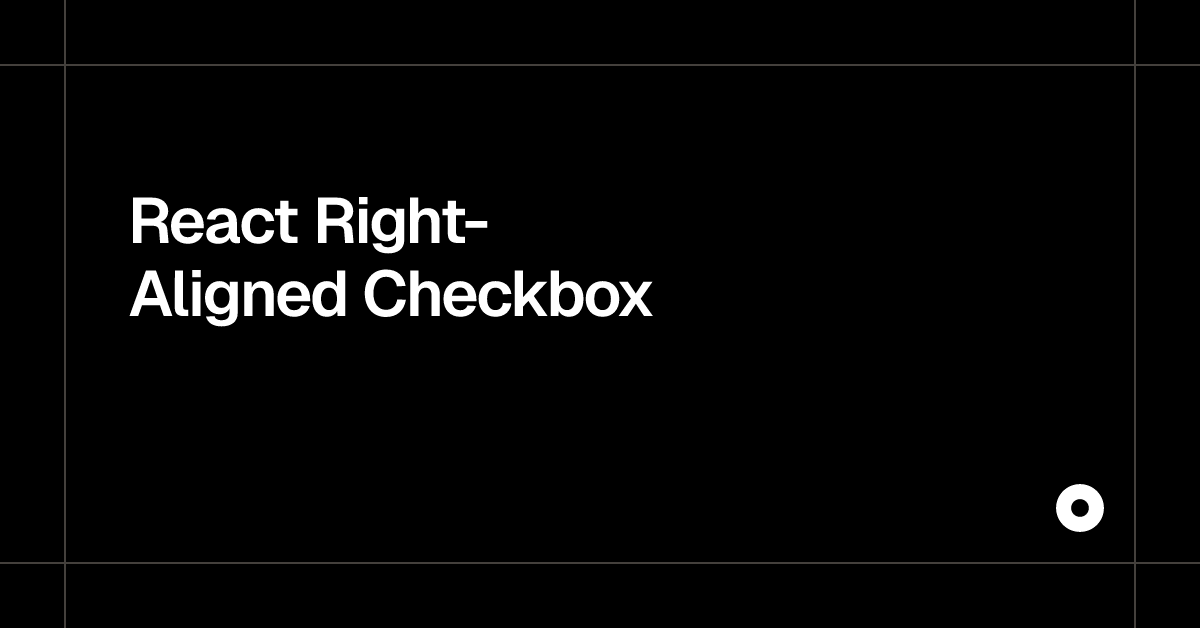 React Right-Aligned Checkbox | shadcn.io