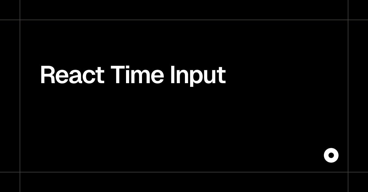 React Time Input