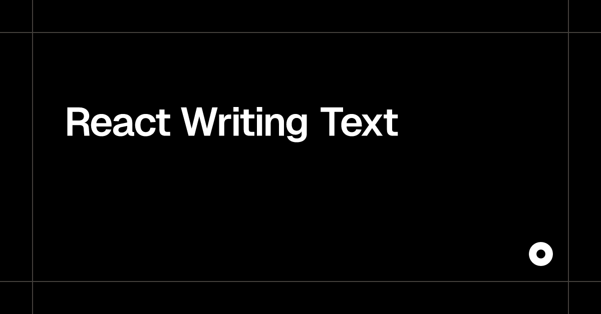 React Writing Text - Shadcn.io