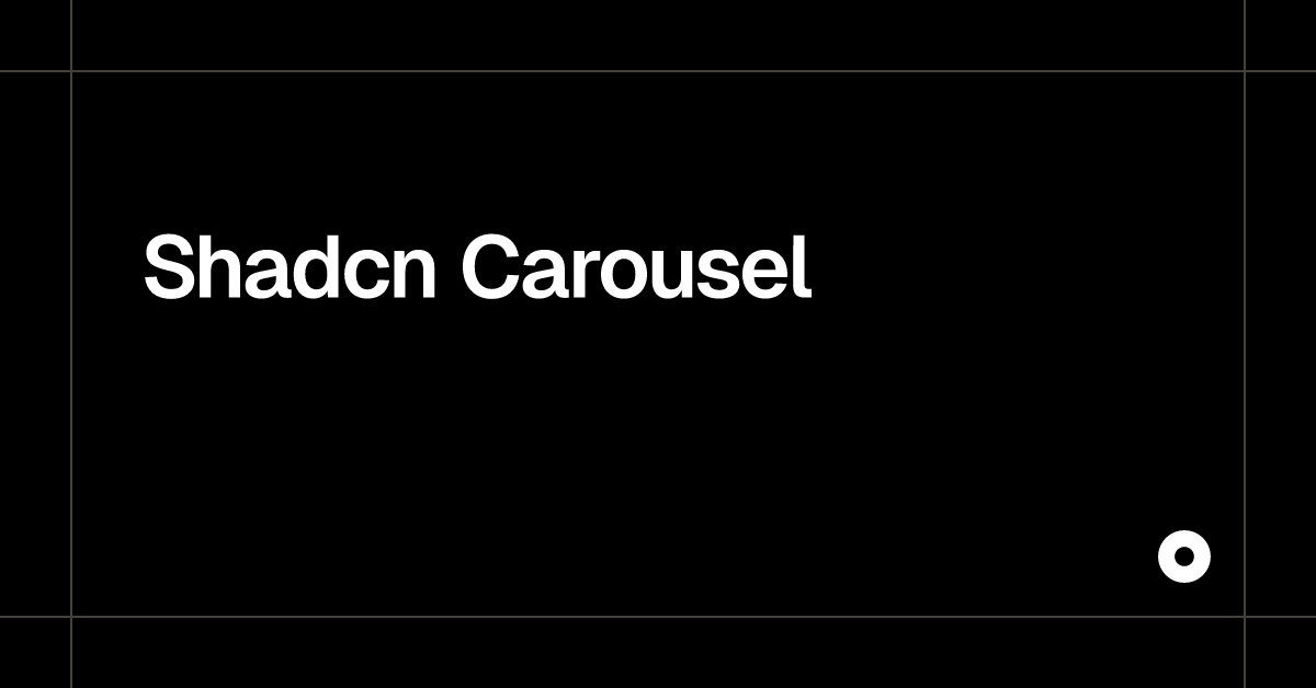 Shadcn Carousel