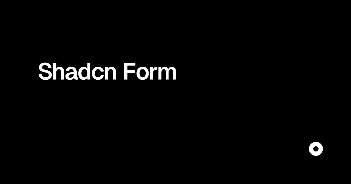Shadcn Form - Shadcn.io