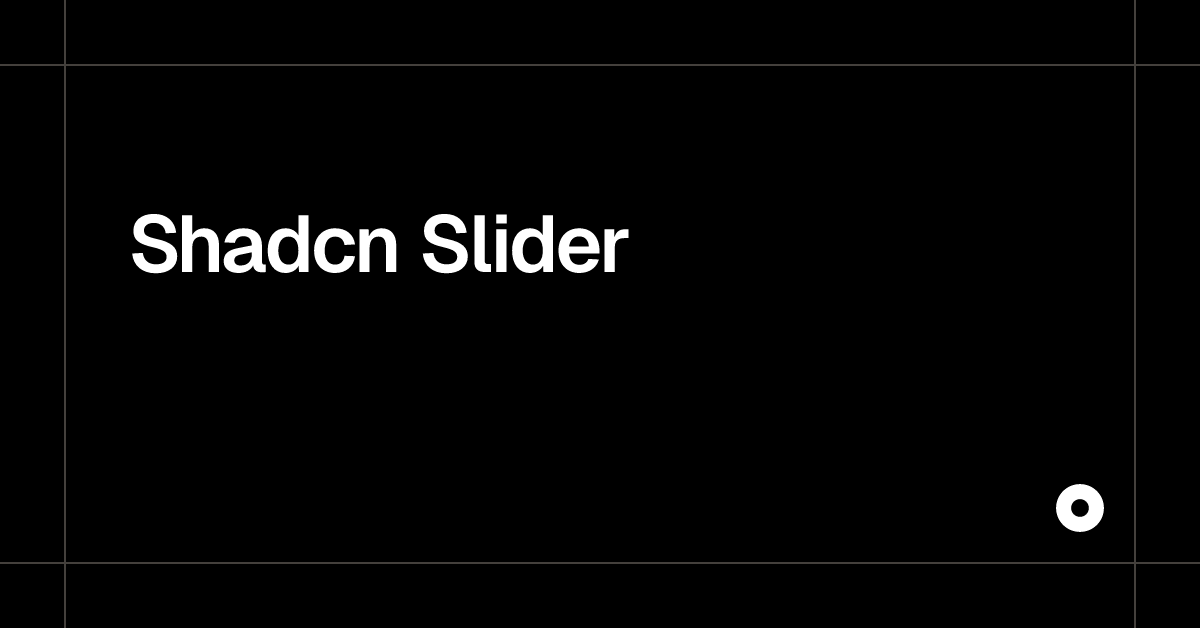 Shadcn Slider | shadcn.io