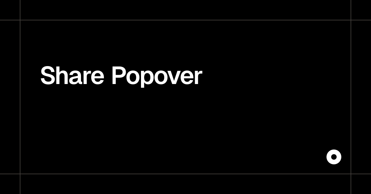 Share Popover