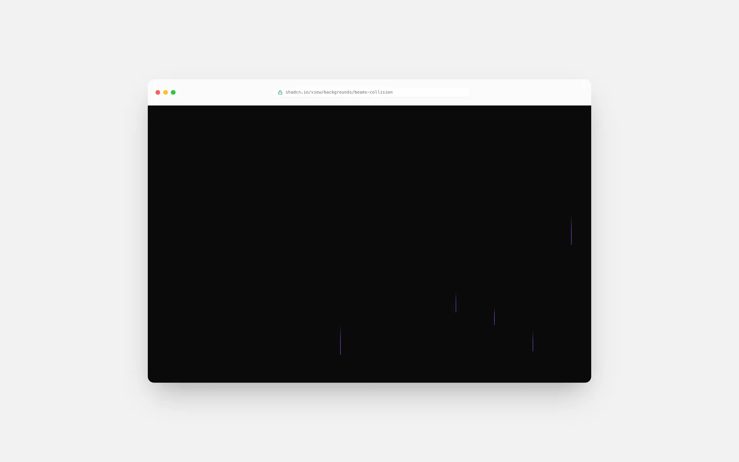 React Beams Collision Background