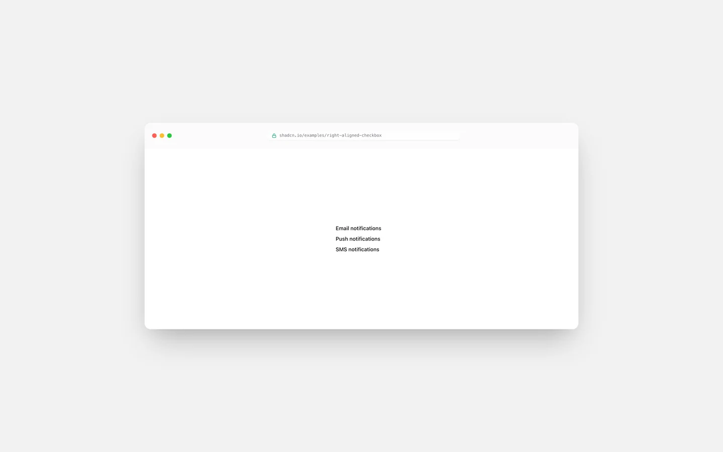 Right-Aligned Checkbox — Live Preview