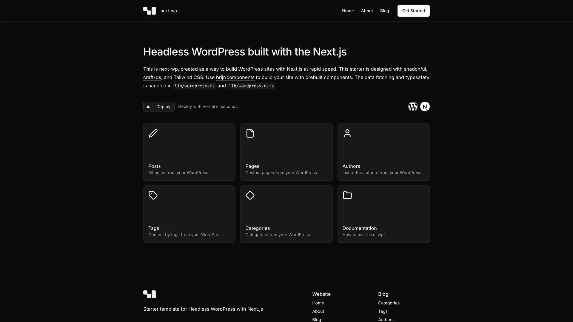 Next WordPress - Free React Nextjs Template