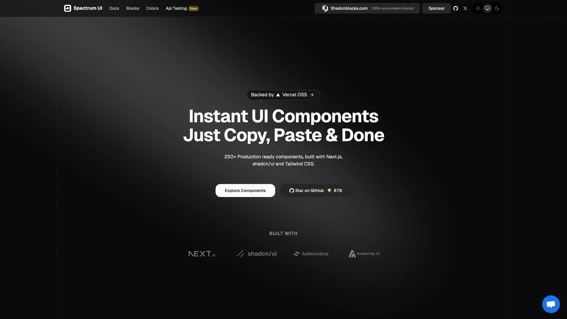 Spectrum UI - Free React Nextjs Template
