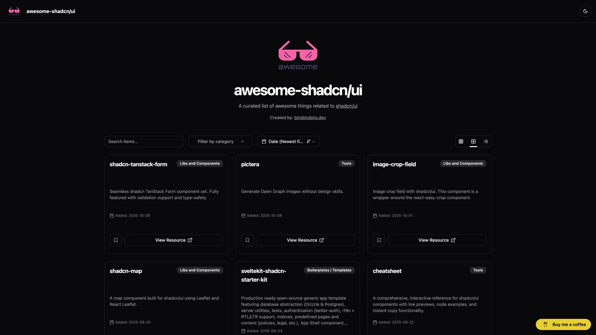 Awesome Shadcn UI - Free React Template