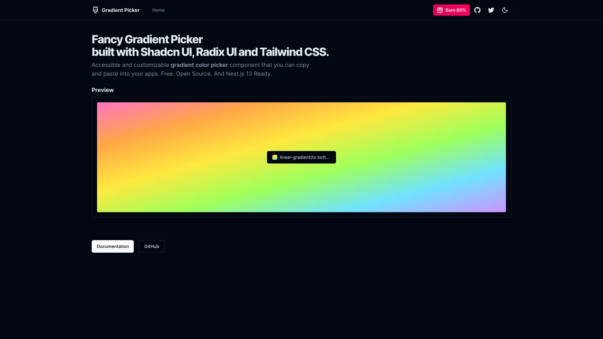 Gradient Picker - Free React Nextjs Template