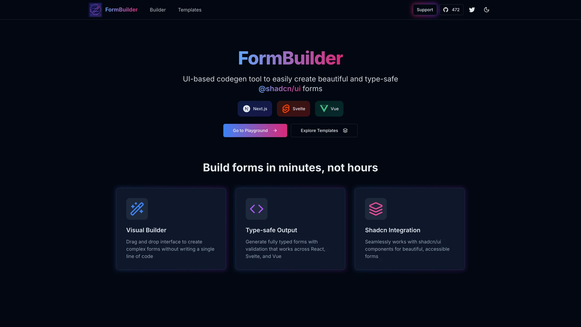 FormBuilder - Free React Nextjs Template