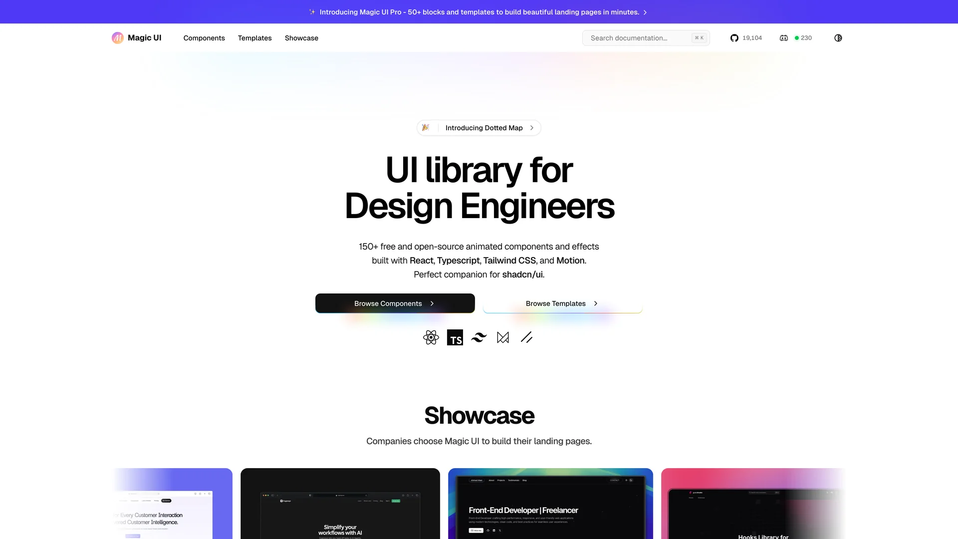 Magic UI - shadcn/ui Template | shadcn.io