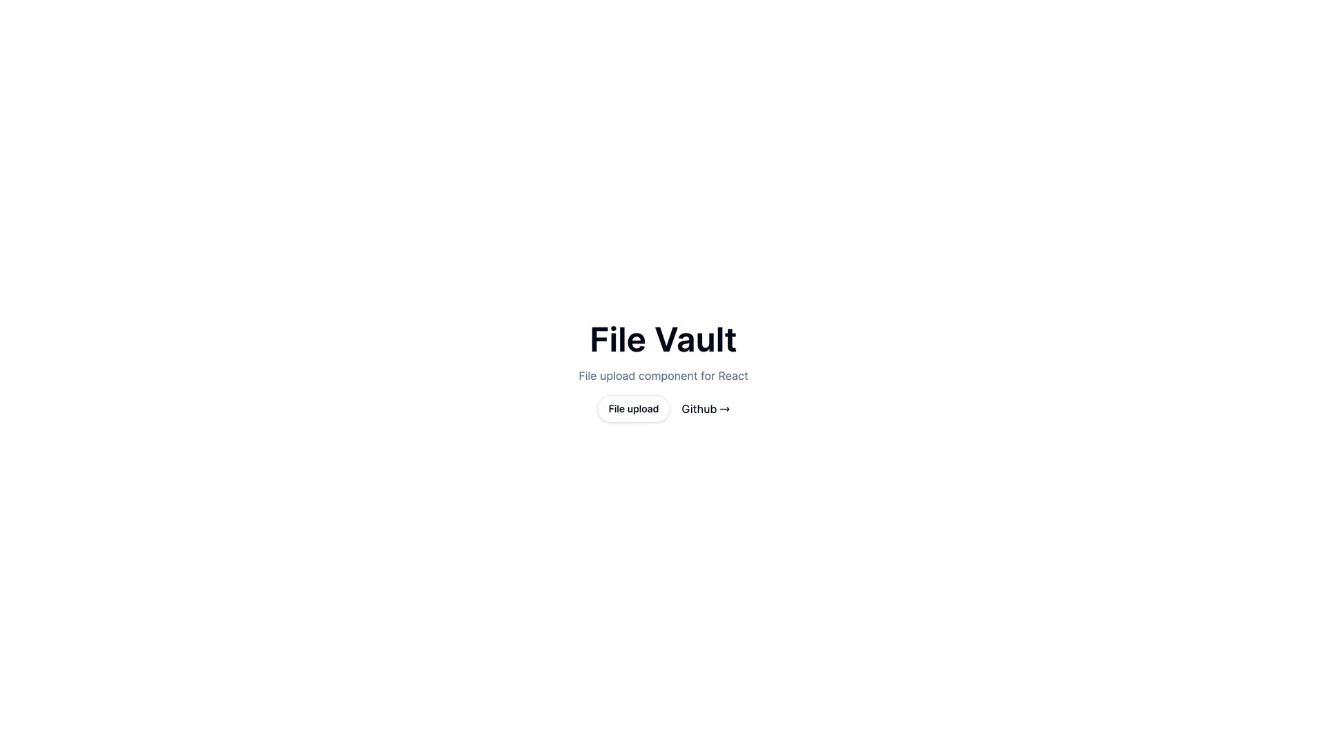 File Vault — shadcn/ui Template