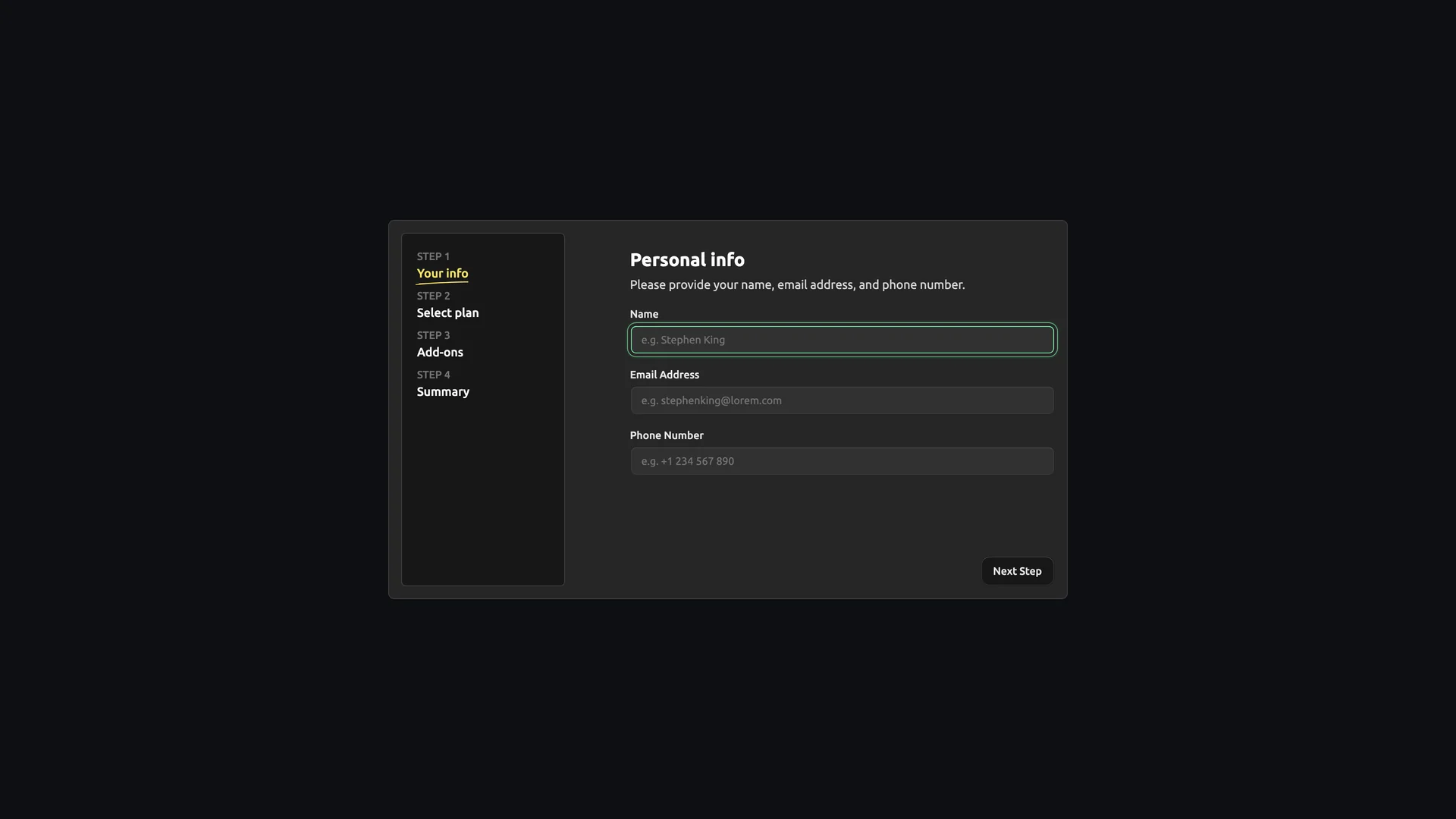 Multi Step Form - shadcn/ui Template | shadcn.io
