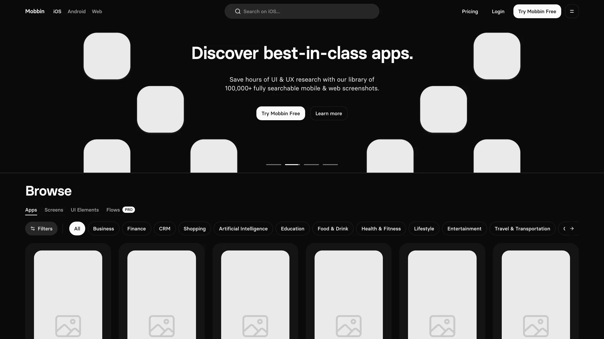 Next Mobbin Clone - Free React Nextjs Template