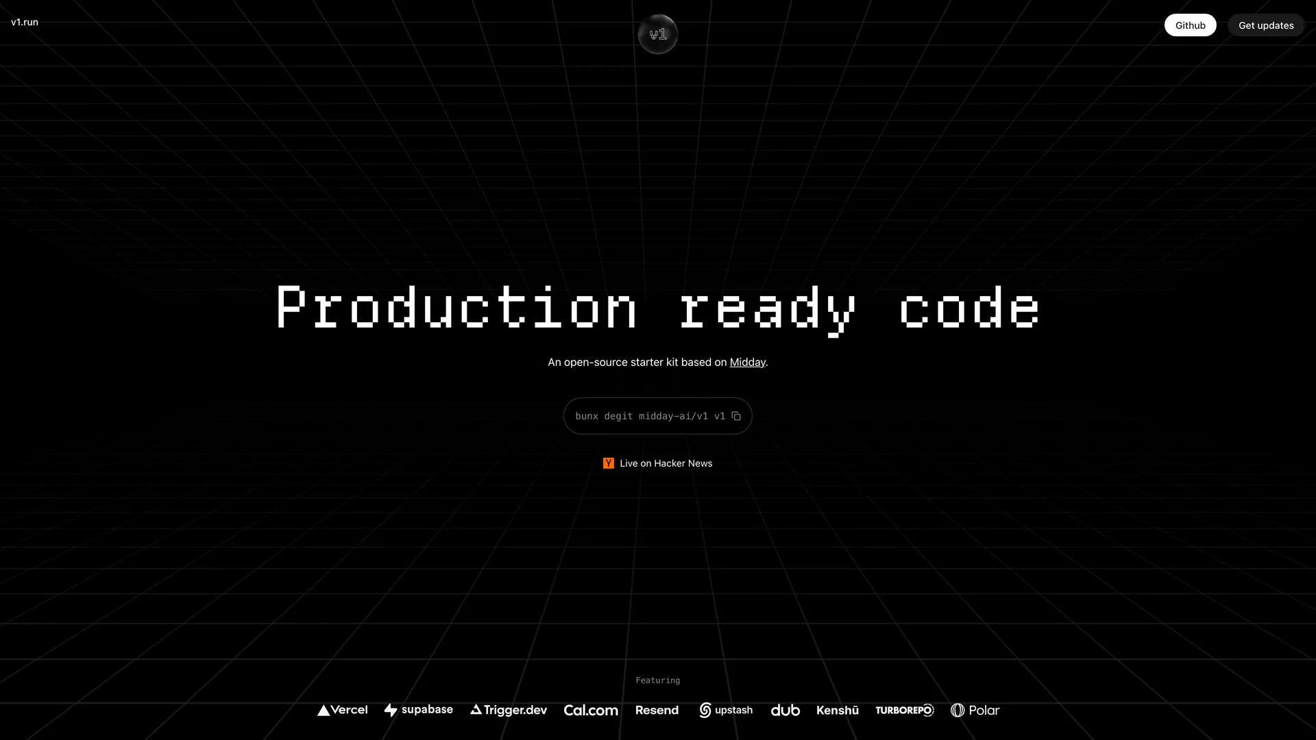 Midday AI V1 - Free React Nextjs Template