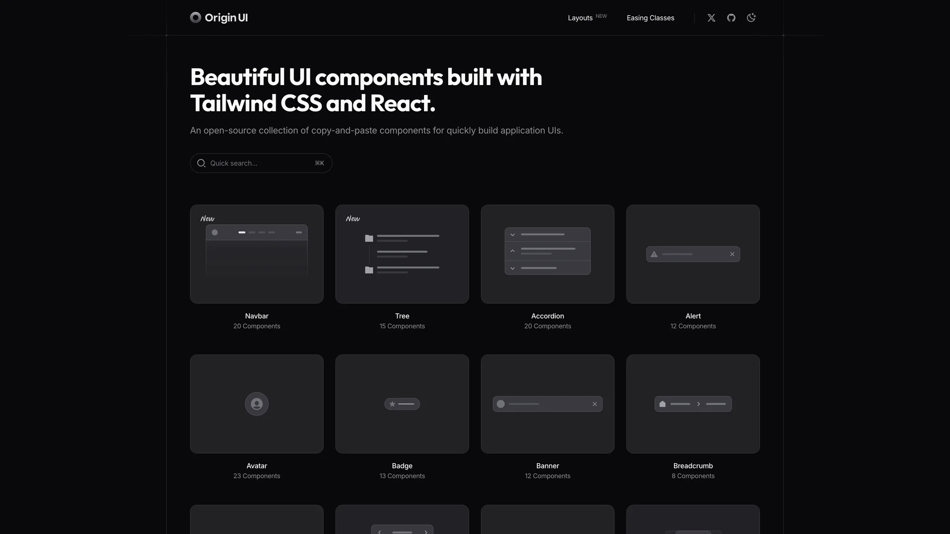 Origin UI - Free React Nextjs Template