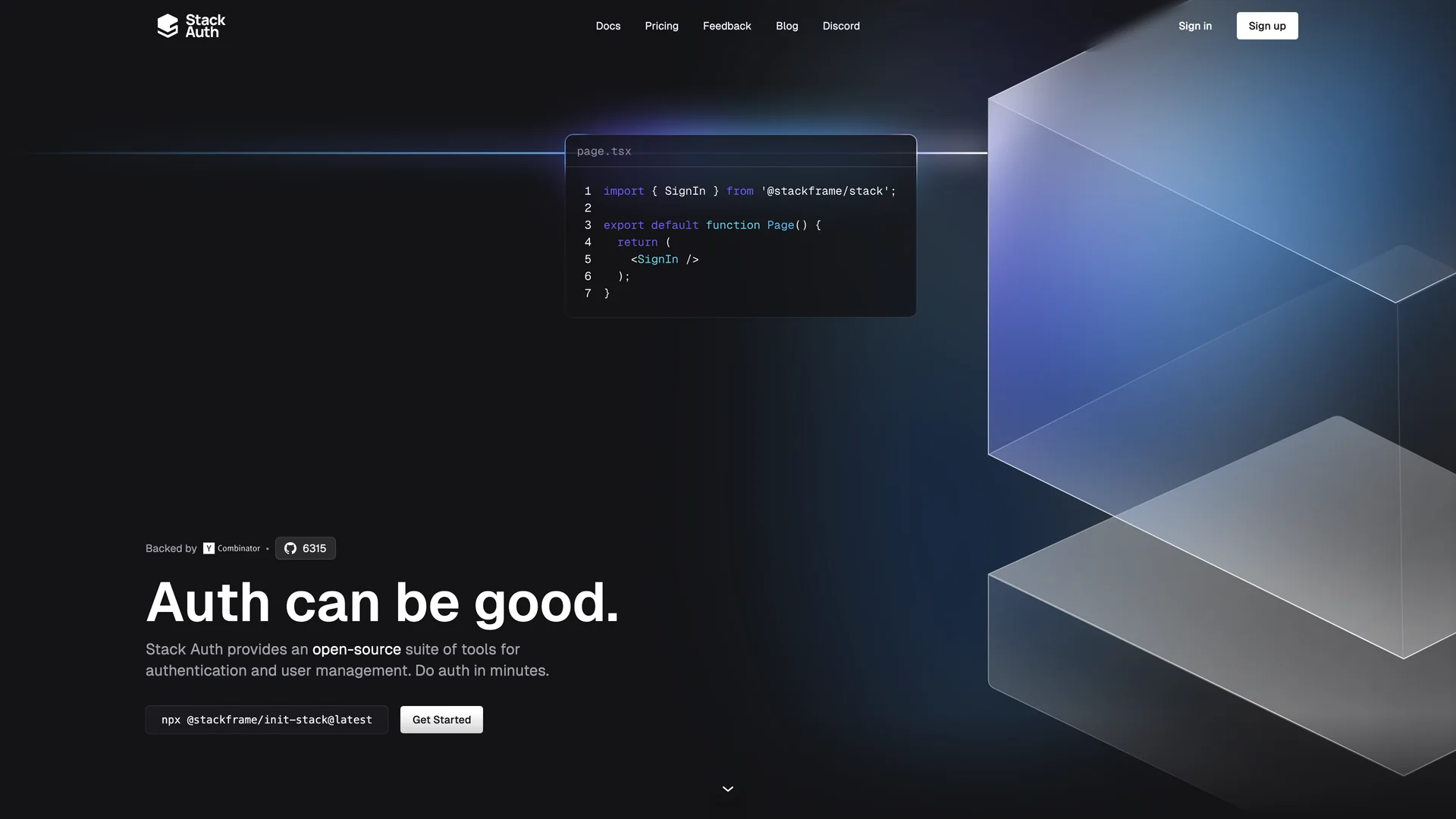 Stack Auth - Free React Nextjs Template