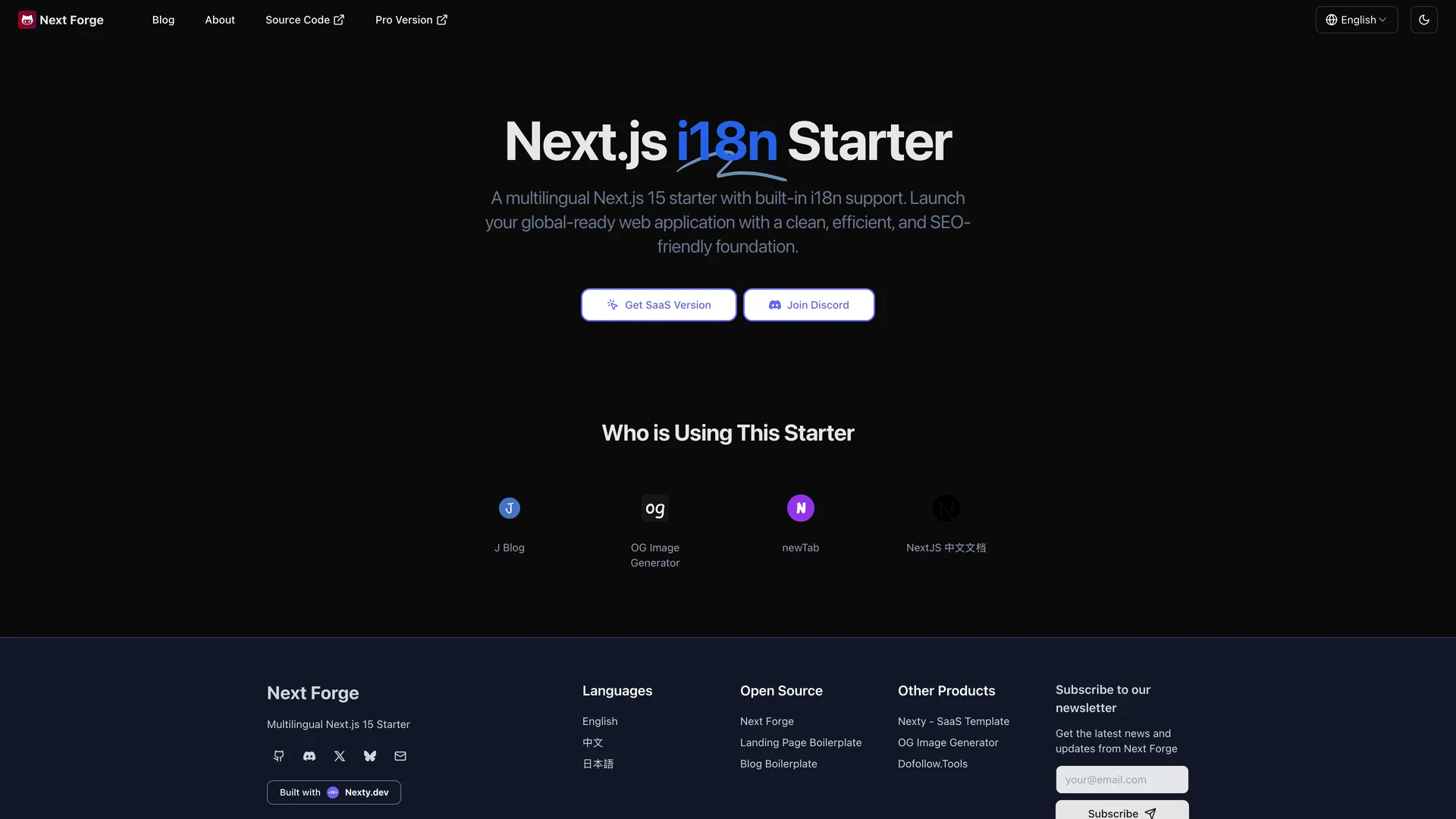 Clean Next.js Starter - Free React Nextjs Template